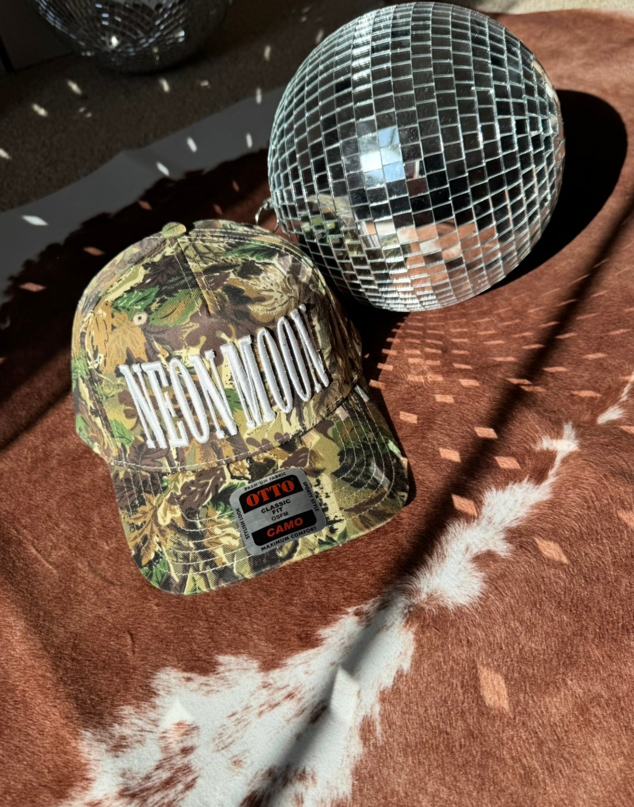 Neon Moon Camo Canvas Embroidered Trucker Hat